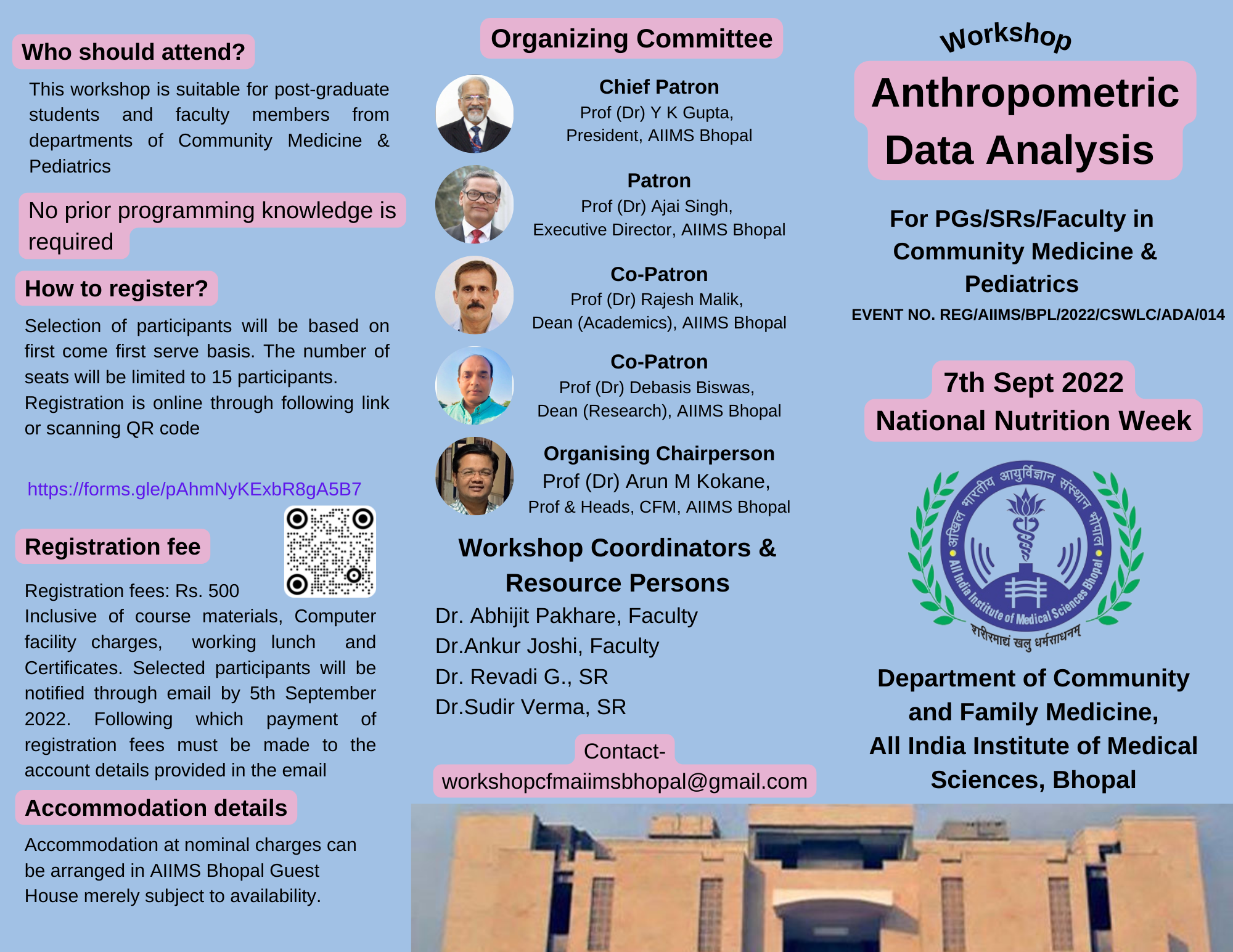 Workshop on Anthropometric Data Analysis – ADA Workshop